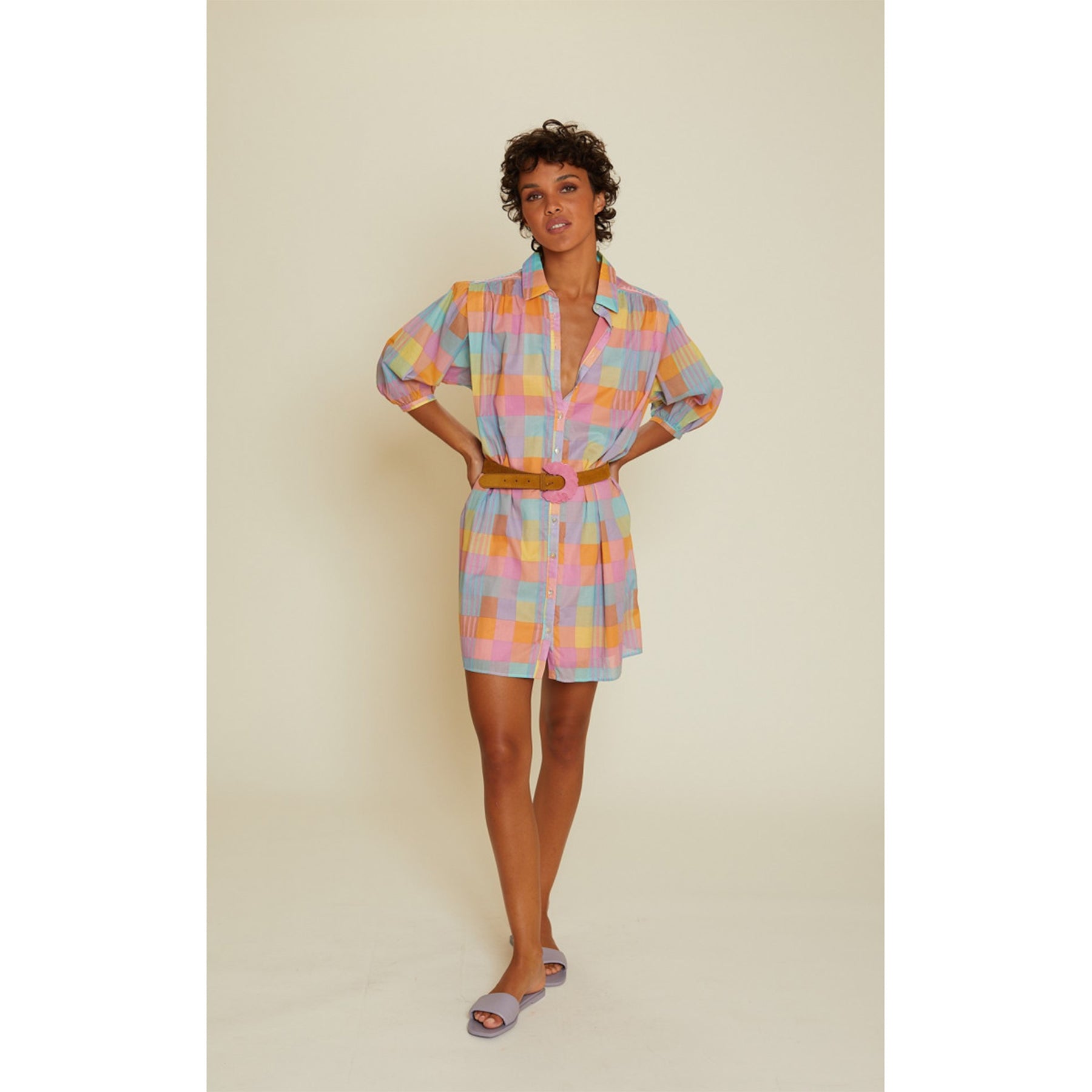 Agatha Dress - Pastel Check – Hemels